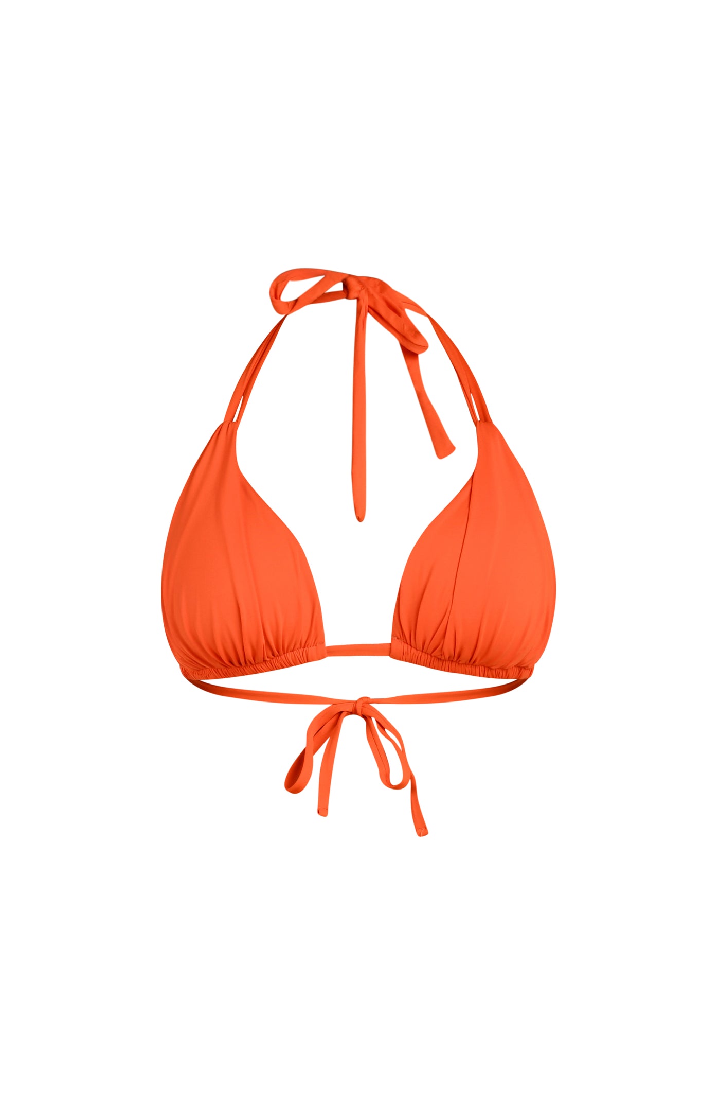 Island Goddess Halter Triangle Top - Tangelo